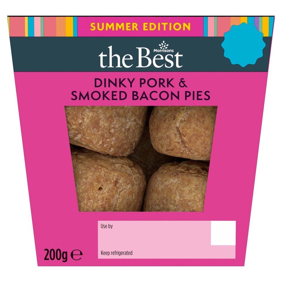 Morrisons The Best 8 Dinky Pork & Smoked Bacon Pies 200g - Morrisons ...