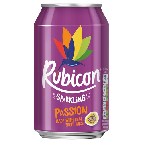 Rubicon Sparkling Passionfruit Soft Drink Can 330ml - Morrisons Online ...