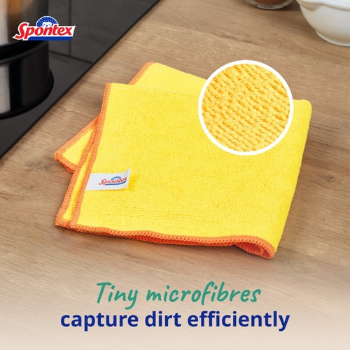 Spontex Microfibre Cloth 4 pack - Morrisons Online Groceries & Offers
