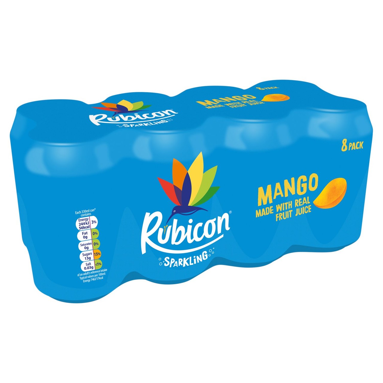Rubicon Sparkling Mango 8 x 330ml - Morrisons Online Groceries & Offers