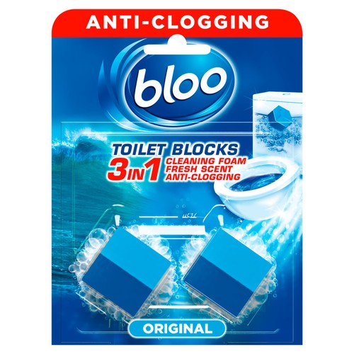Bloo Incistern Cube Toilet Block Original Blue - Morrisons Online ...