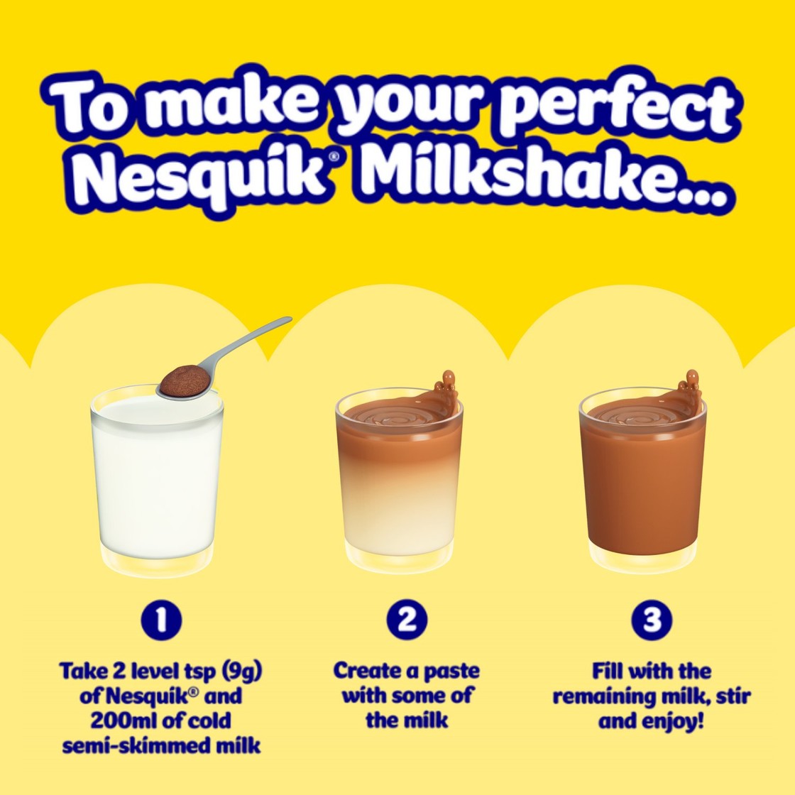 Nesquik Chocolate Flavoured Milkshake Powder 500g Tub - Morrisons ...