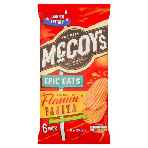 McCoy's Epic Eats Flamin' Fajita Multipack Crisps - Morrisons Online ...