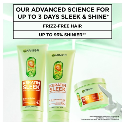 Garnier Keratin Sleek Conditioner - Morrisons Online Groceries & Offers