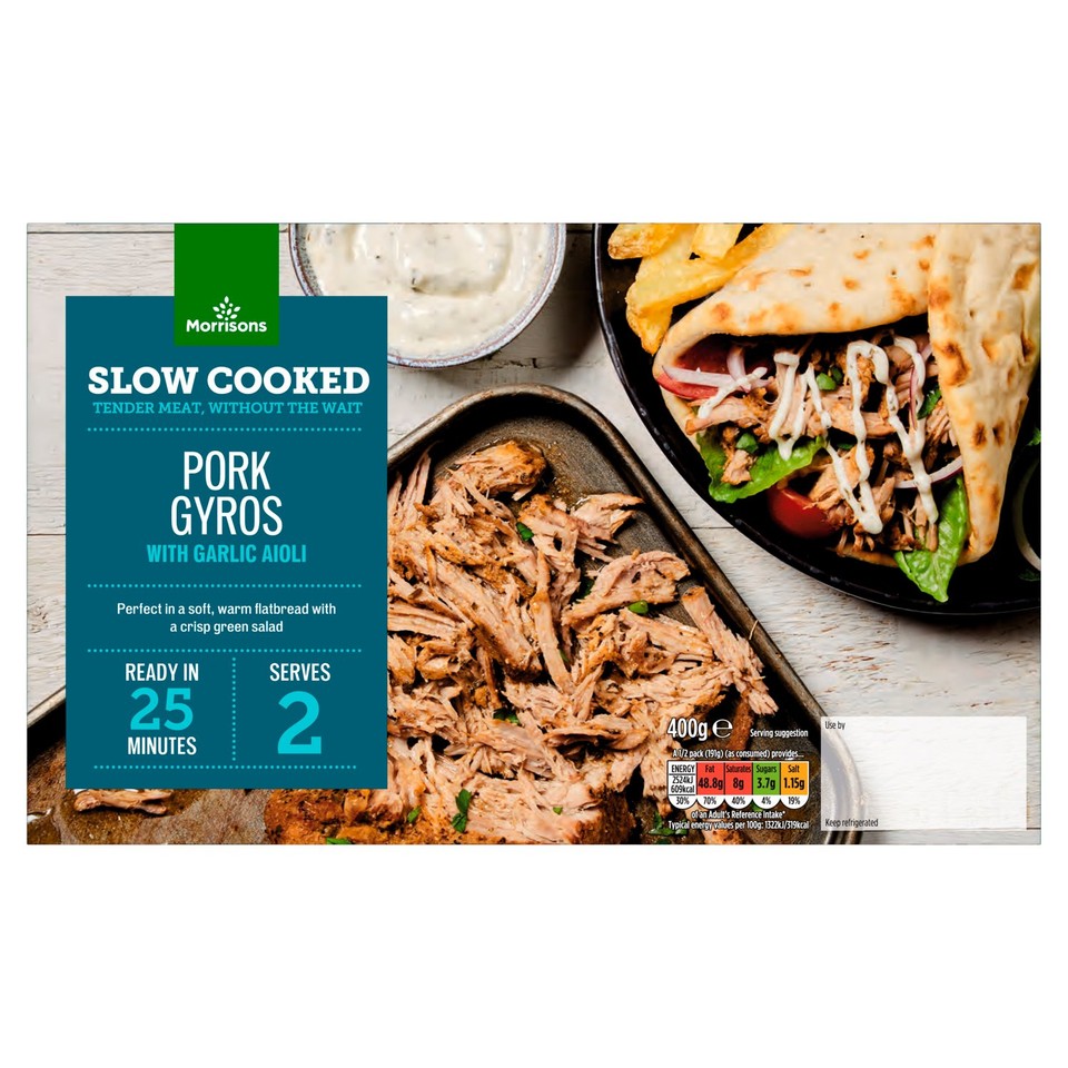 Morrisons Slow Cooked Pork Gyros 400g - Morrisons Online Groceries & Offers