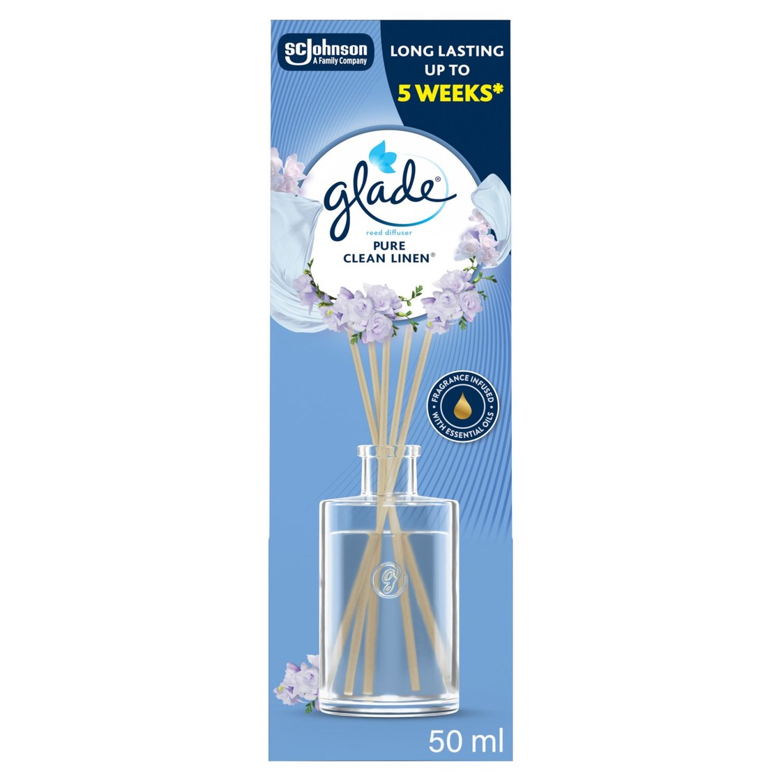 Glade Clean Linen Reed Diffuser 50ml - Morrisons Online Groceries & Offers