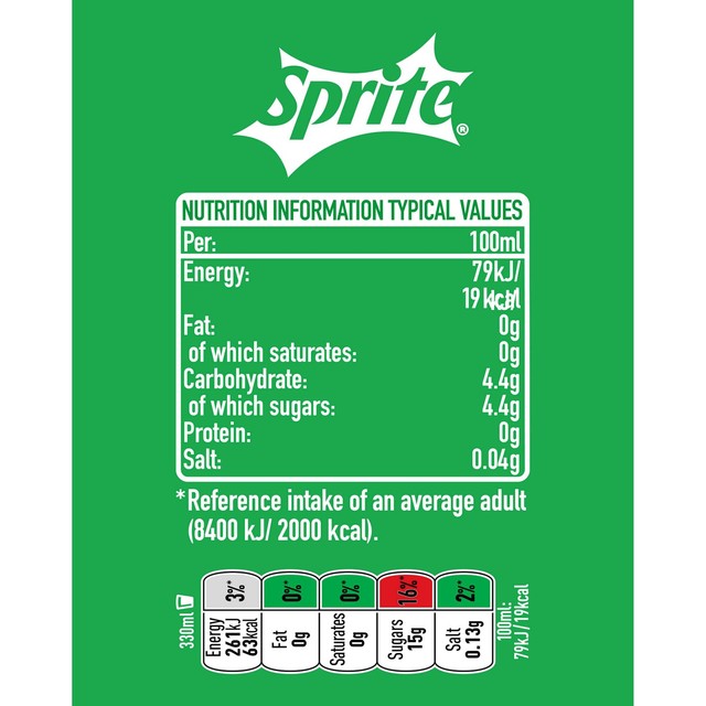 Sprite Can 18 x 330ml - Morrisons Online Groceries & Offers