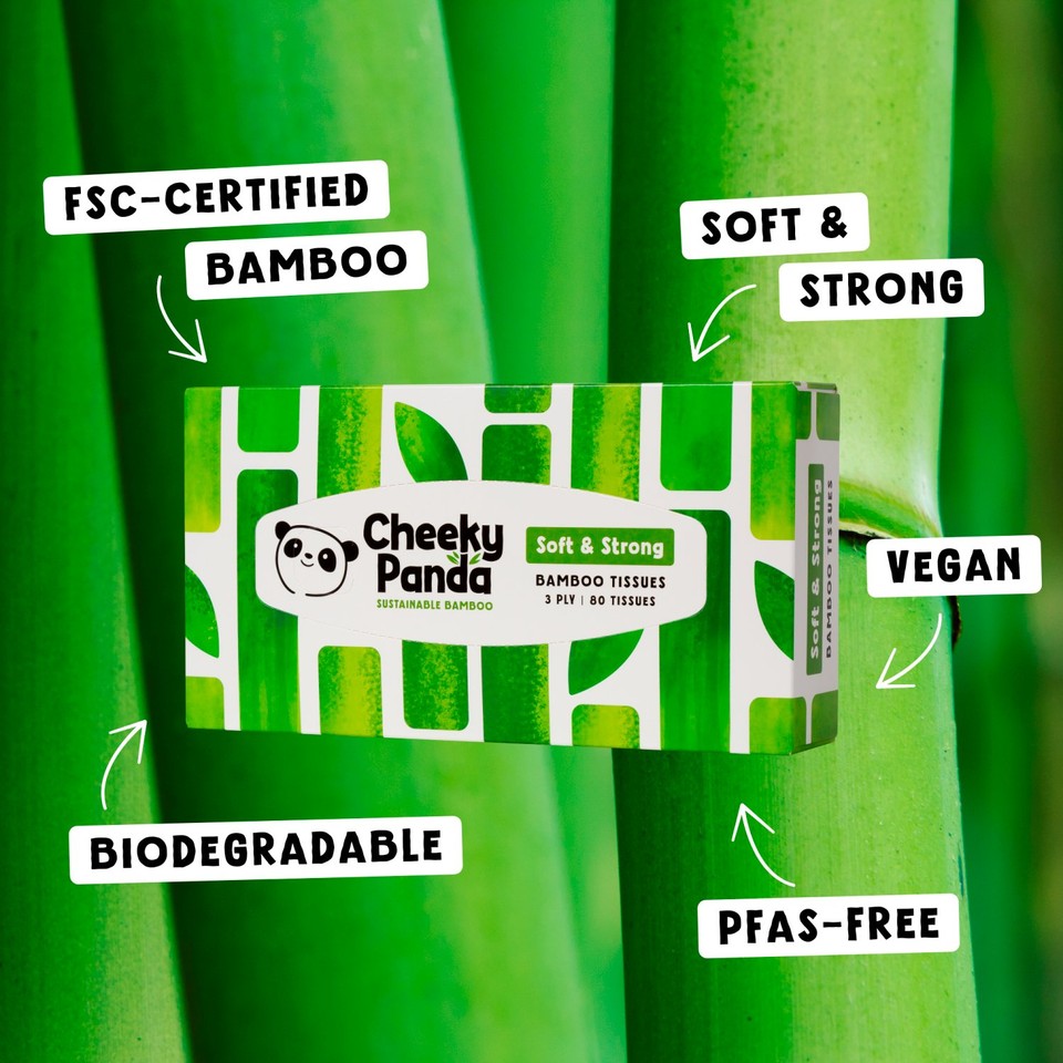 Cheeky Panda Classic Bamboo Tissues (80 Tissues) - Morrisons Online ...