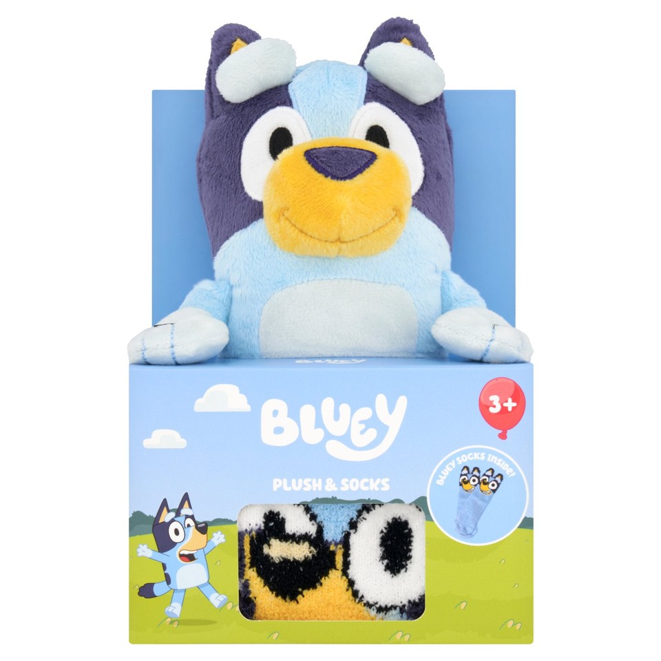 Bluey Plush And Kids Socks Gift Set - Morrisons Online Groceries & Offers