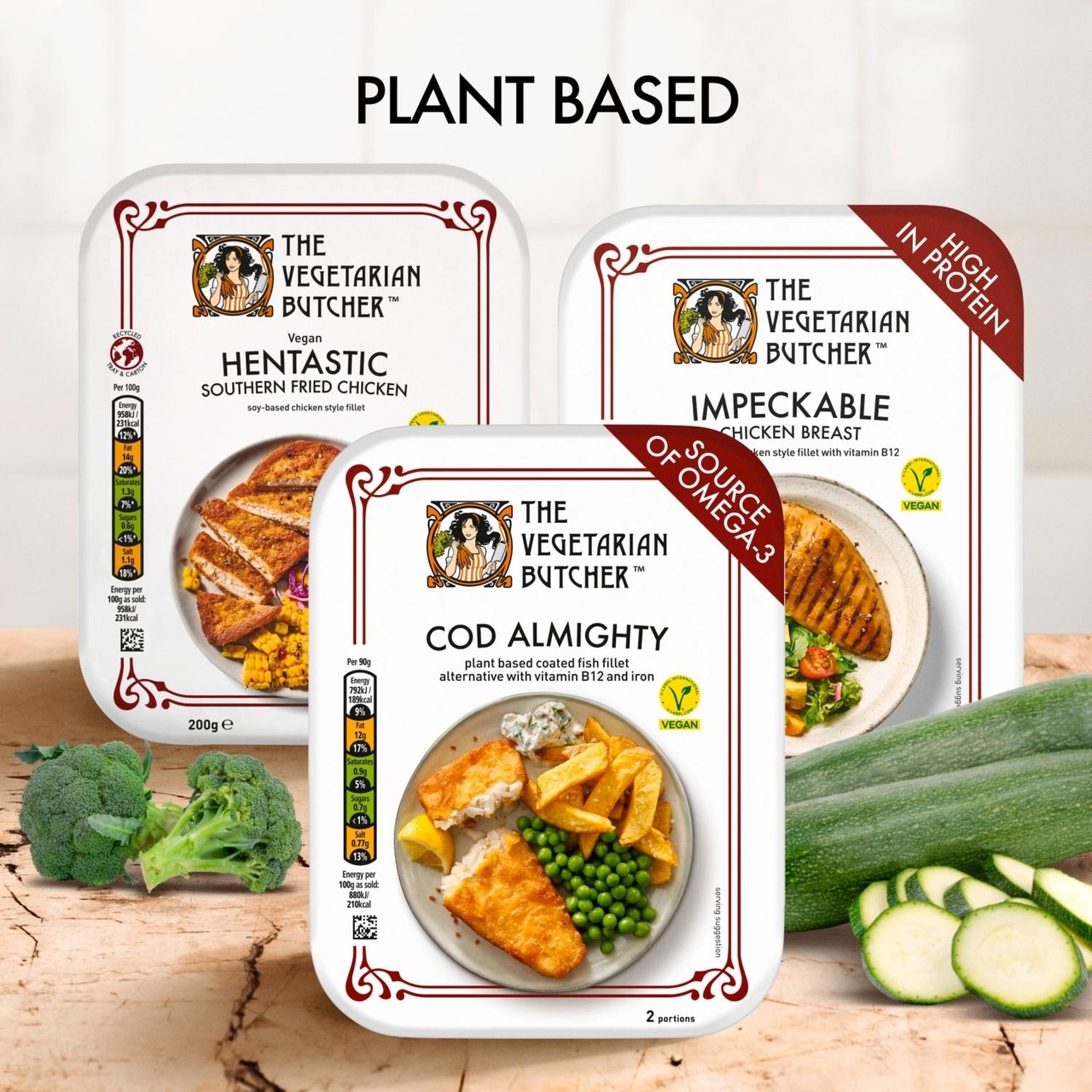 The Vegetarian Butcher Cod Almighty Battered Fish Alternative 180g ...