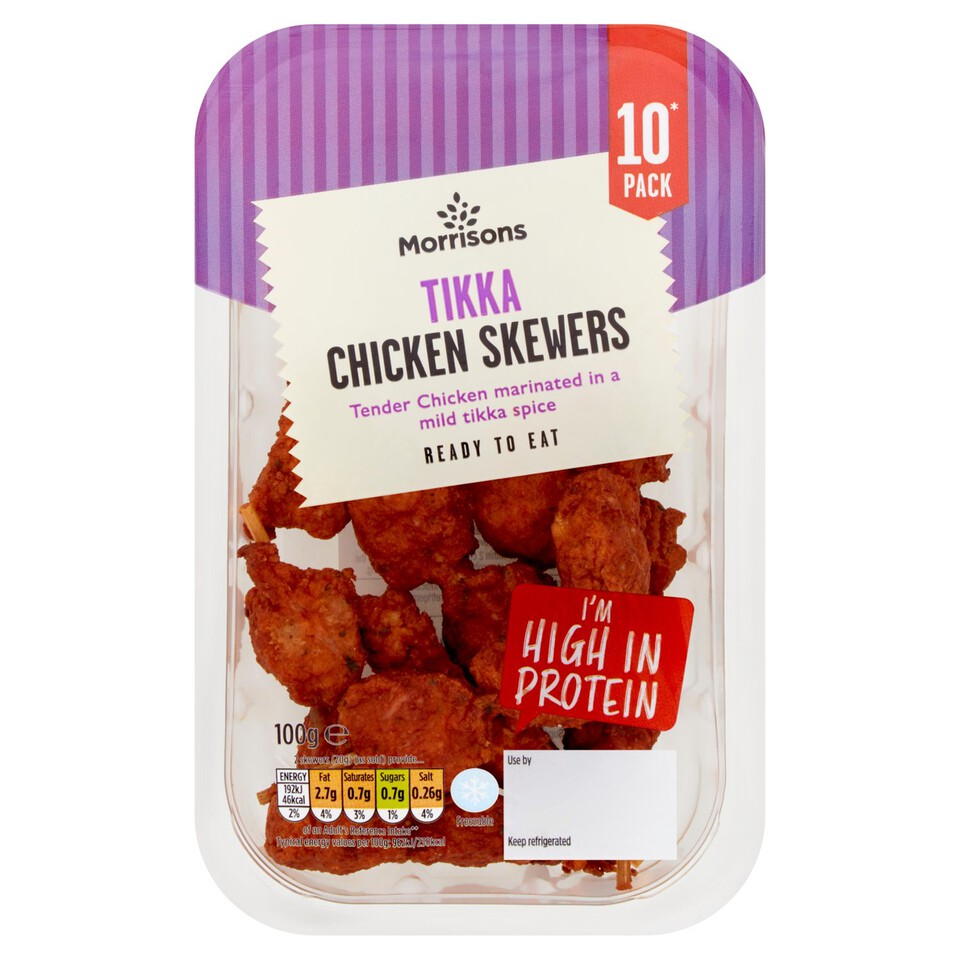 Morrisons Mini Chicken Tikka Skewers 10 Pack - Morrisons Online ...