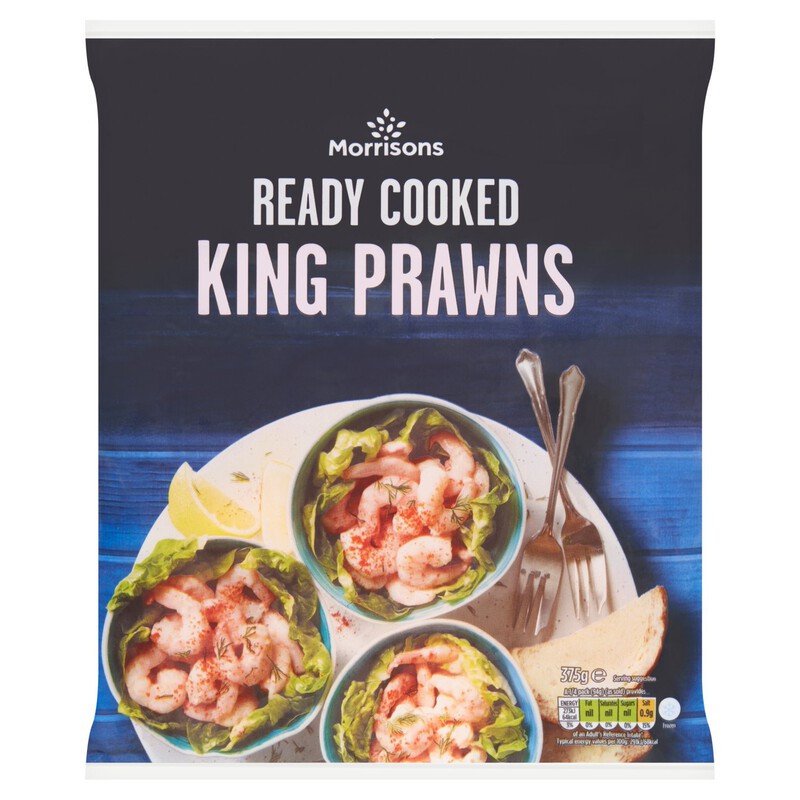 Morrisons Peeled & Cooked Jumbo King Prawns 375g - Morrisons Online ...