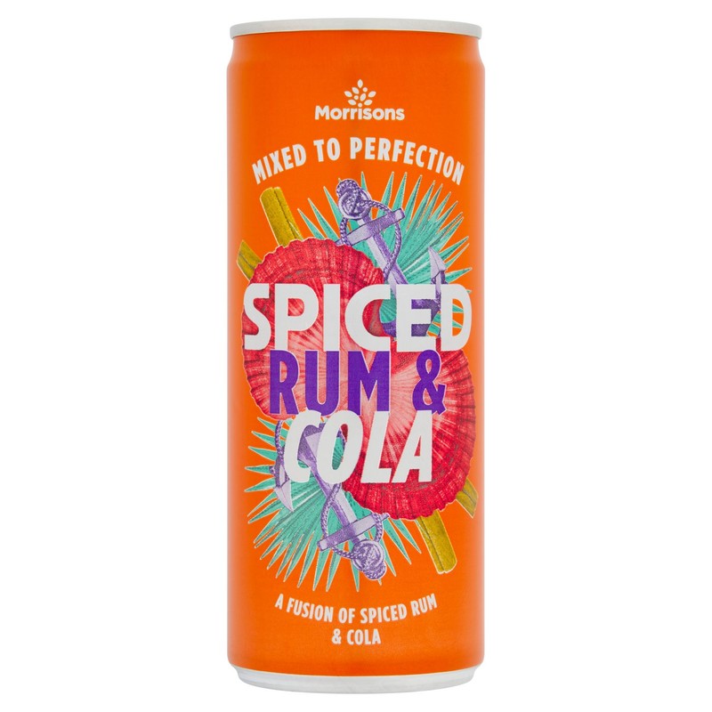 Morrisons Spiced Rum & Cola 250ml - Morrisons Online Groceries & Offers