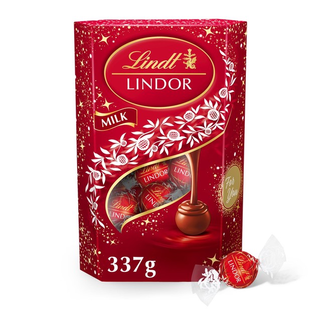 Lindt Lindor Milk Chocolate Truffles Box 337g - Morrisons Online ...