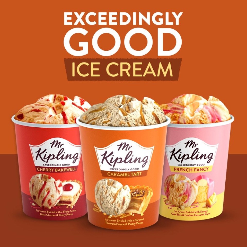 Mr Kipling Caramel Tart Ice Cream Tub - Morrisons Online Groceries & Offers