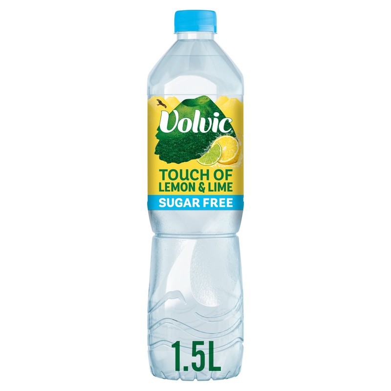 Volvic Touch of Fruit Sugar Free Lemon & Lime Natural Flavoured Water ...