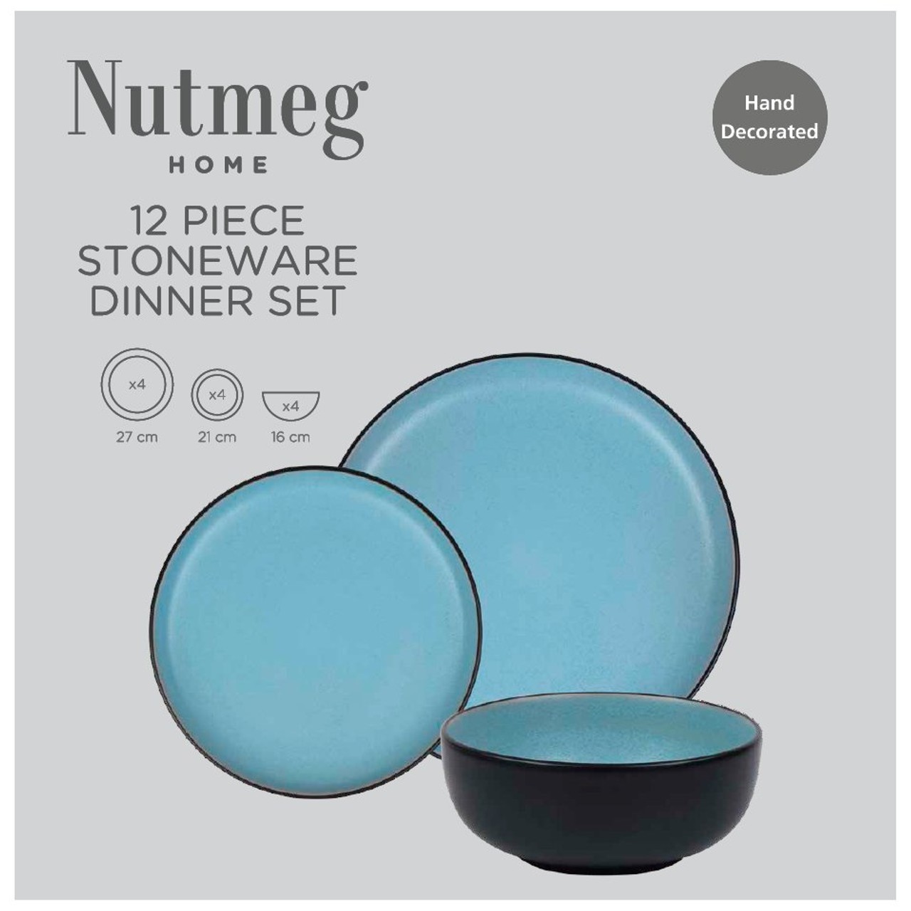 Nutmeg Stone Blue Dinner Set - Morrisons Online Groceries & Offers