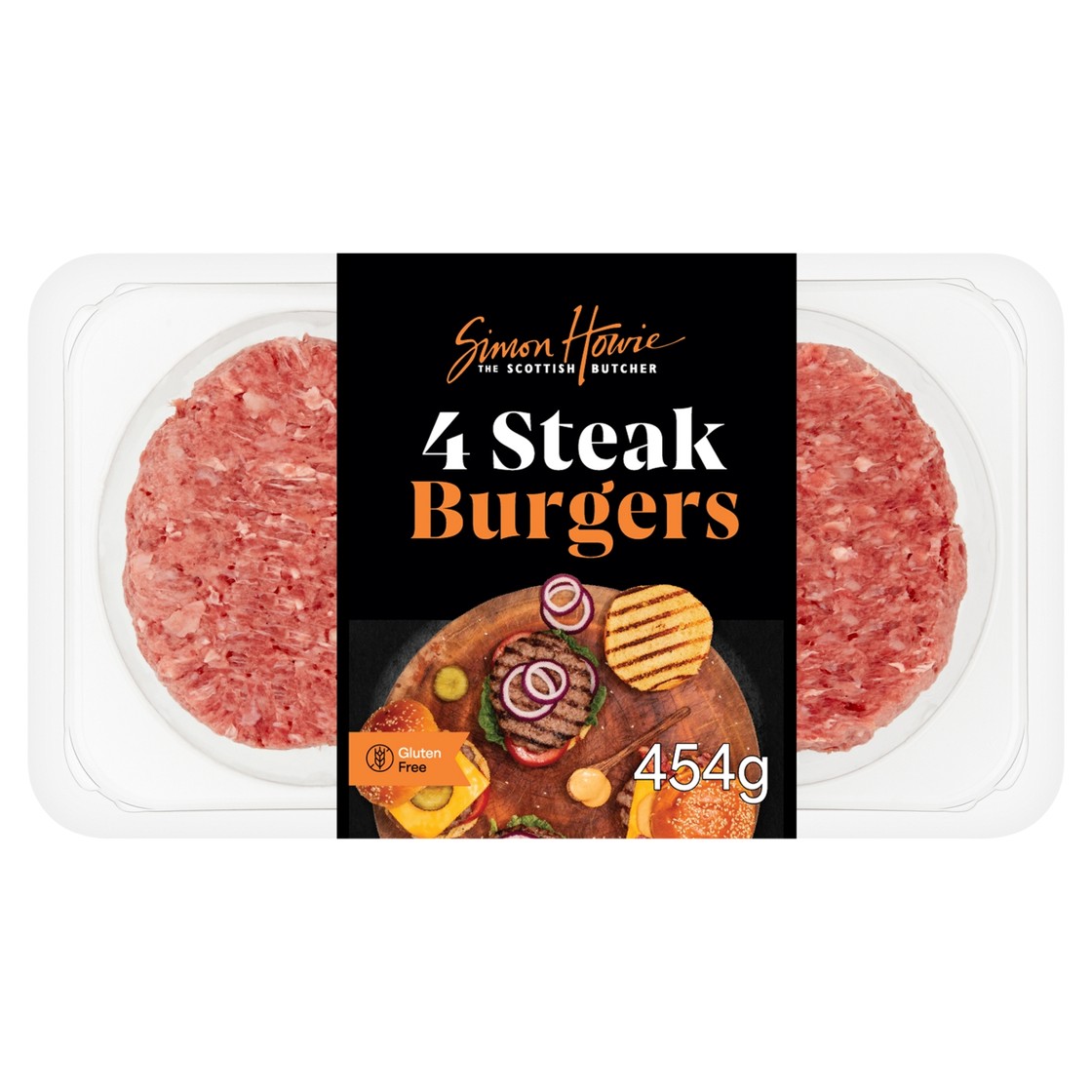 Simon Howie The Scottish Butcher 4 Premium Steak Burgers 454g ...