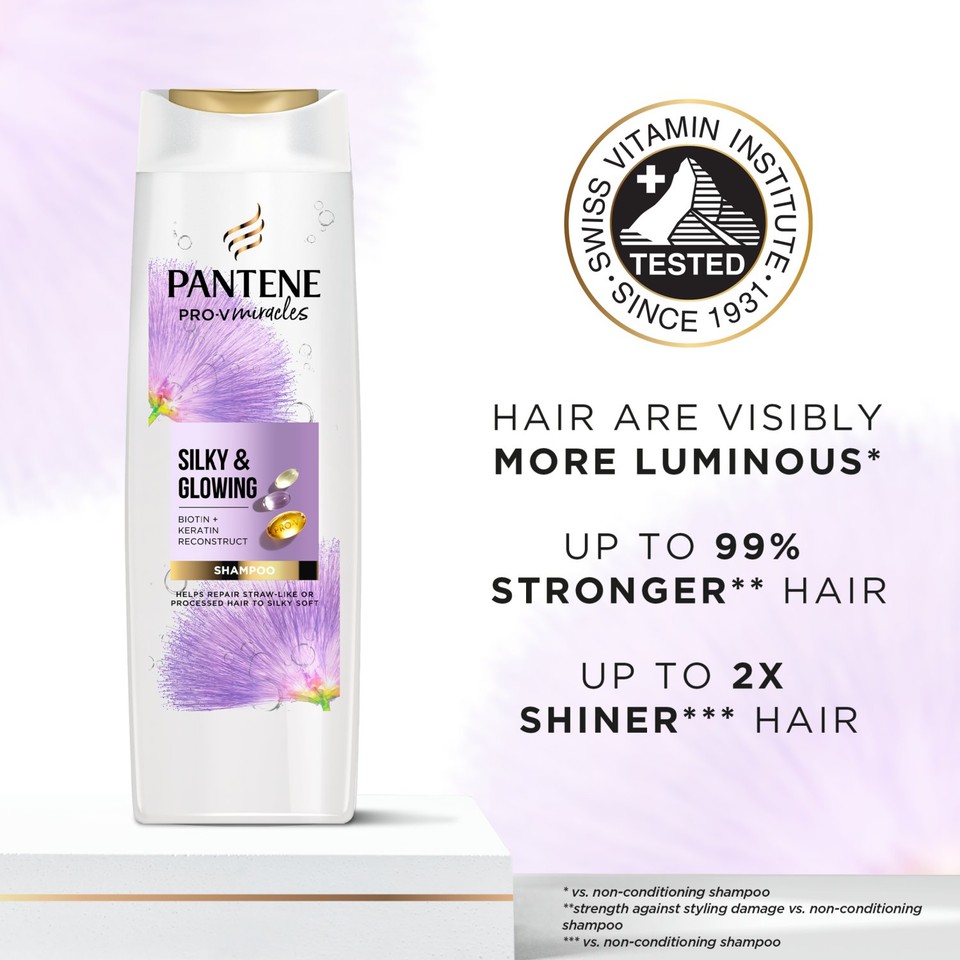 Pantene Miracles Silky & Glowing Shampoo - Morrisons Online Groceries & Offers