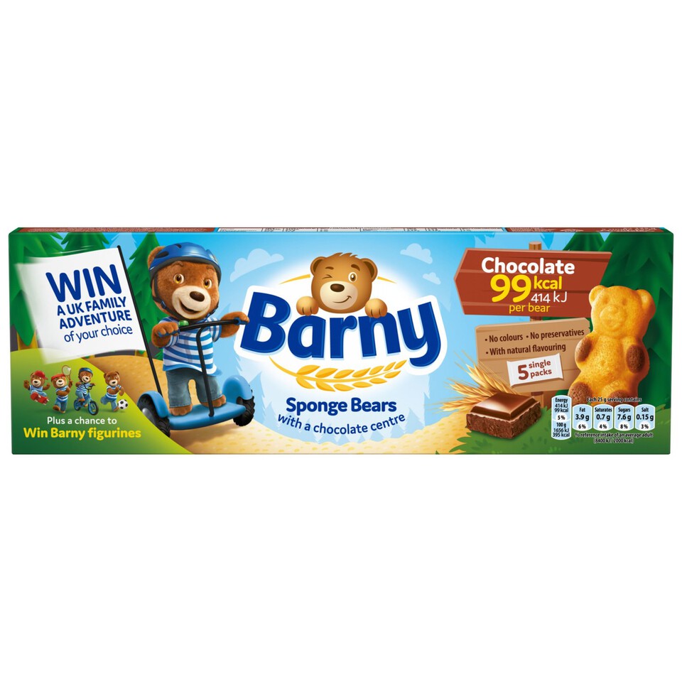 Barny Chocolate Soft Baked Bears Biscuits 5 Pack Multipack - Morrisons ...