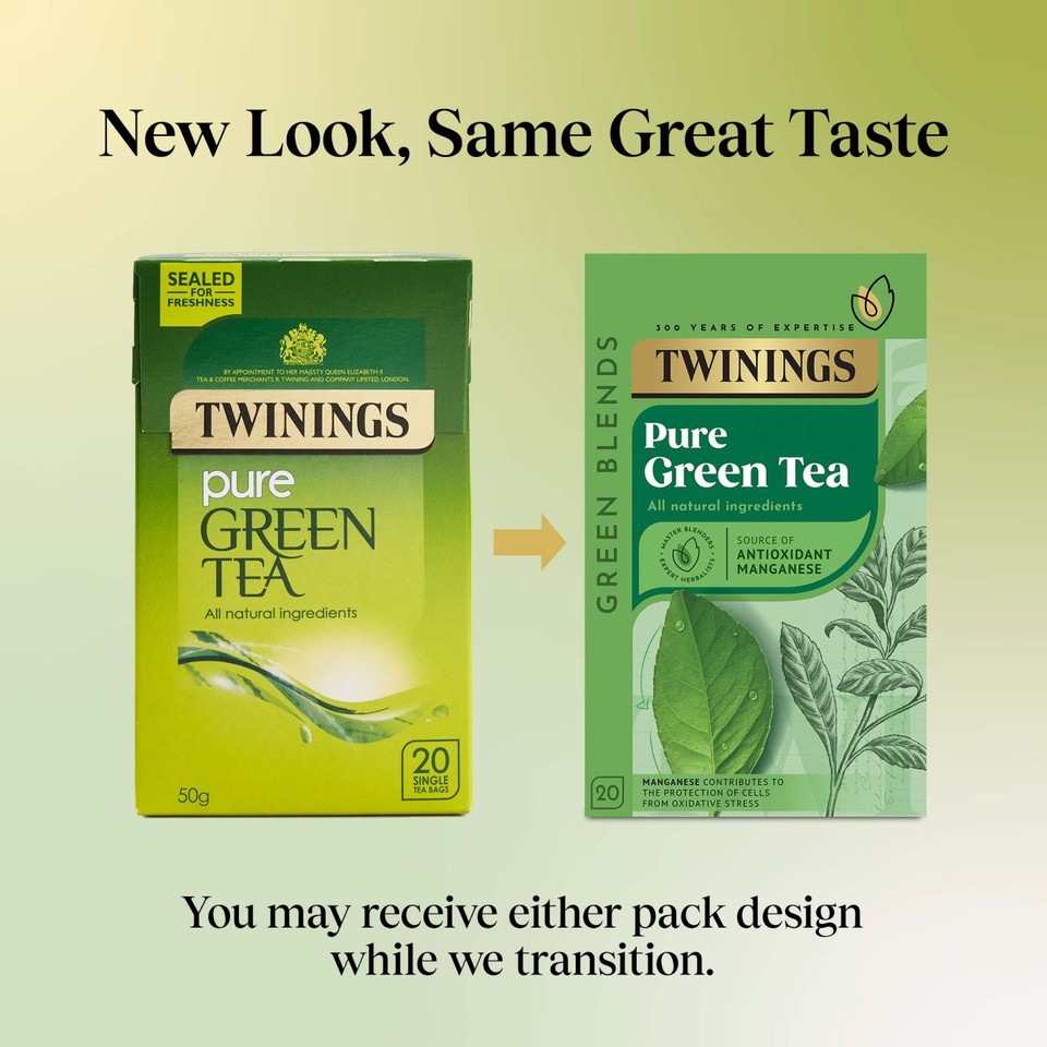 Twinings Pure Green Tea Bags 20s - Morrisons Online Groceries & Offers