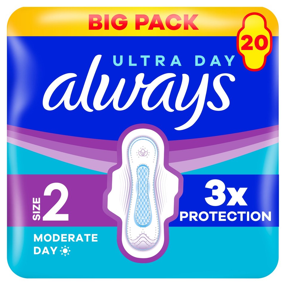 Always Ultra Day Long Sanitary Pads With Wings Size 2 - Morrisons ...