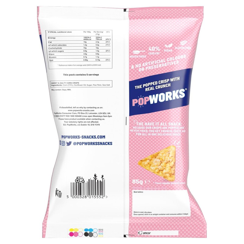 Popworks Sweet & Salty Popped Crisps - Morrisons Online Groceries & Offers