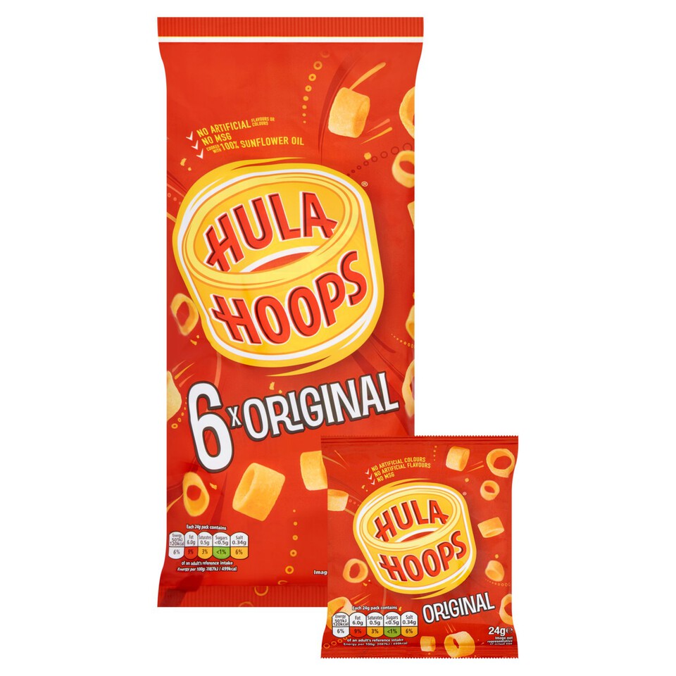 Hula Hoops Original Multipack Crisps 6 Pack - Morrisons Online Groceries & Offers