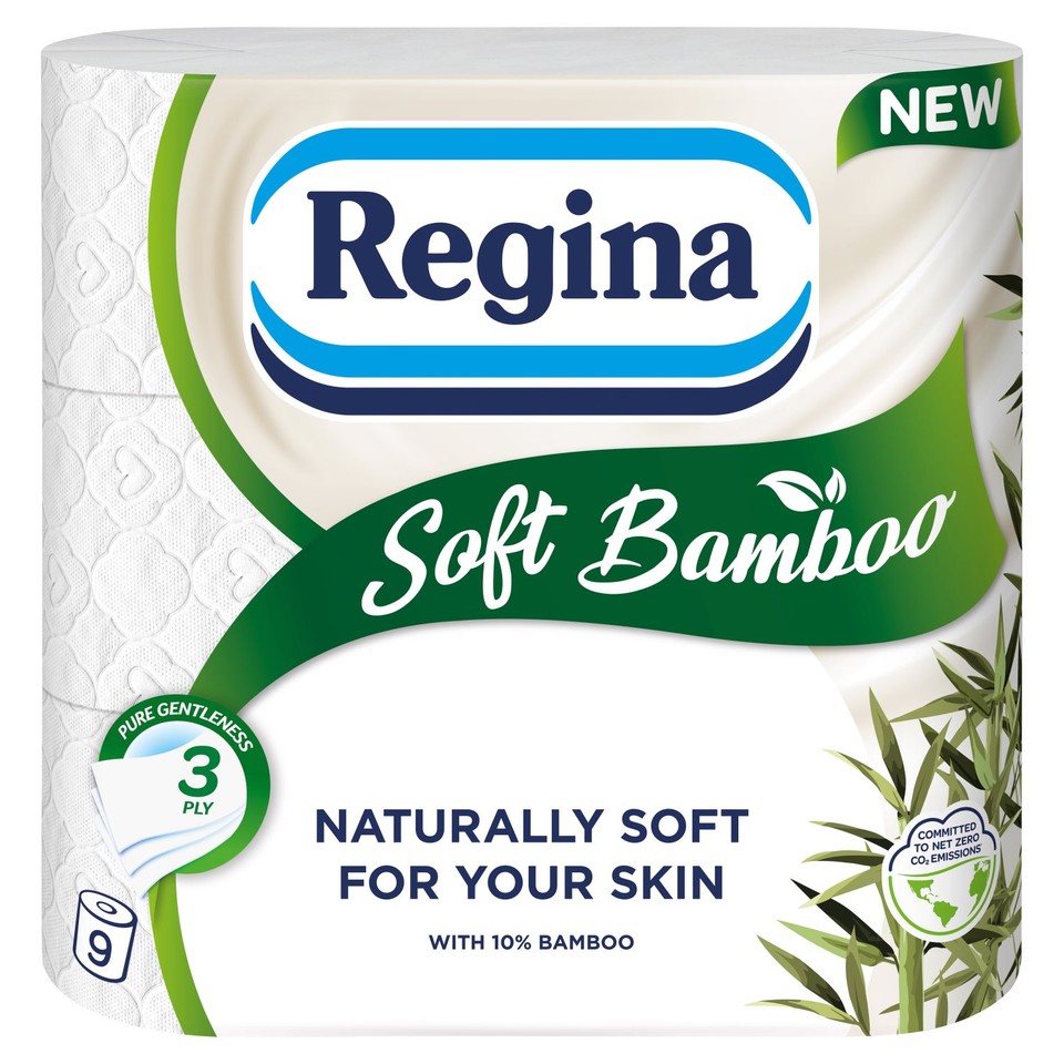 Regina Soft Bamboo Toilet Tissue 9 Rolls - Morrisons Online Groceries ...