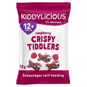 Kiddylicious Raspberry Crispy Tiddlers Baby Snacks - Morrisons Online ...