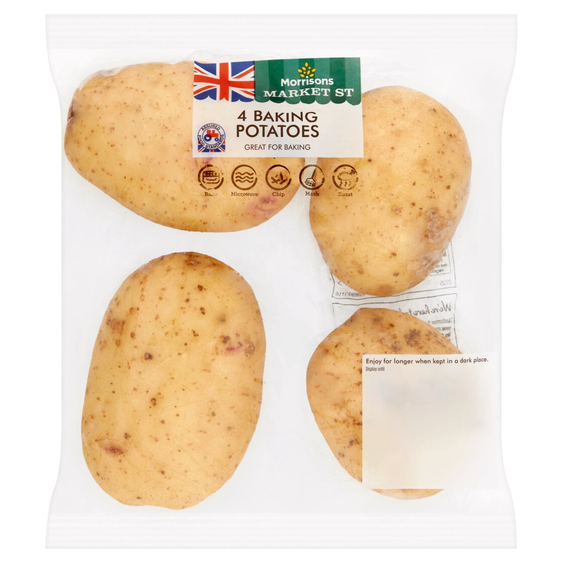 Morrisons Baking Potatoes 4 Pack - Morrisons Online Groceries & Offers
