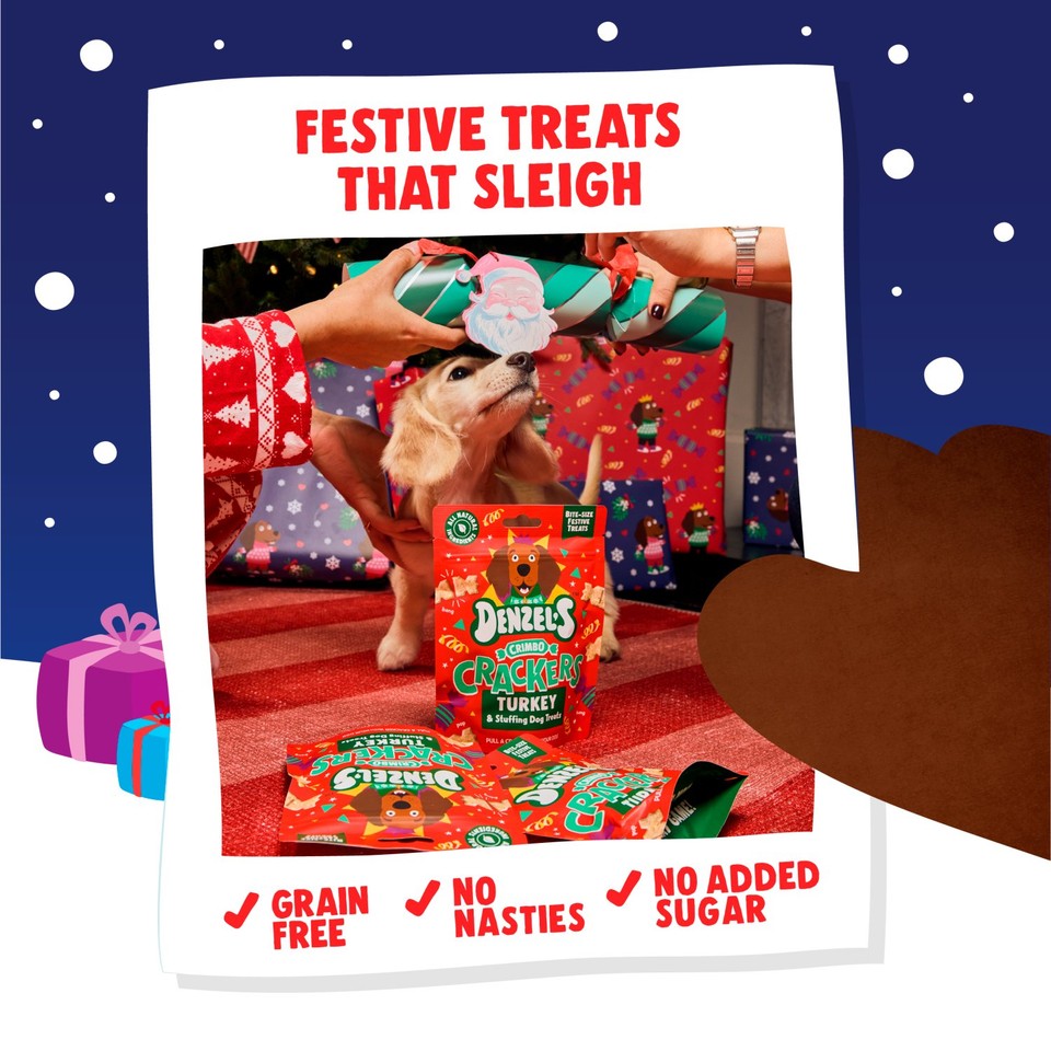 Denzel's Crimbo Crackers Turkey & Stuffings Dog Treats - Morrisons ...