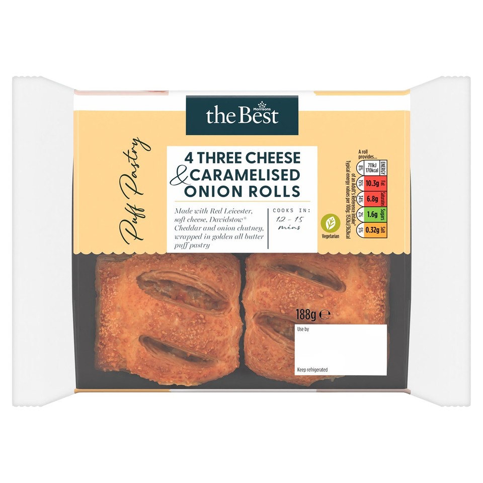 Morrisons The Best Cheese & Onion Rolls - Morrisons Online Groceries ...