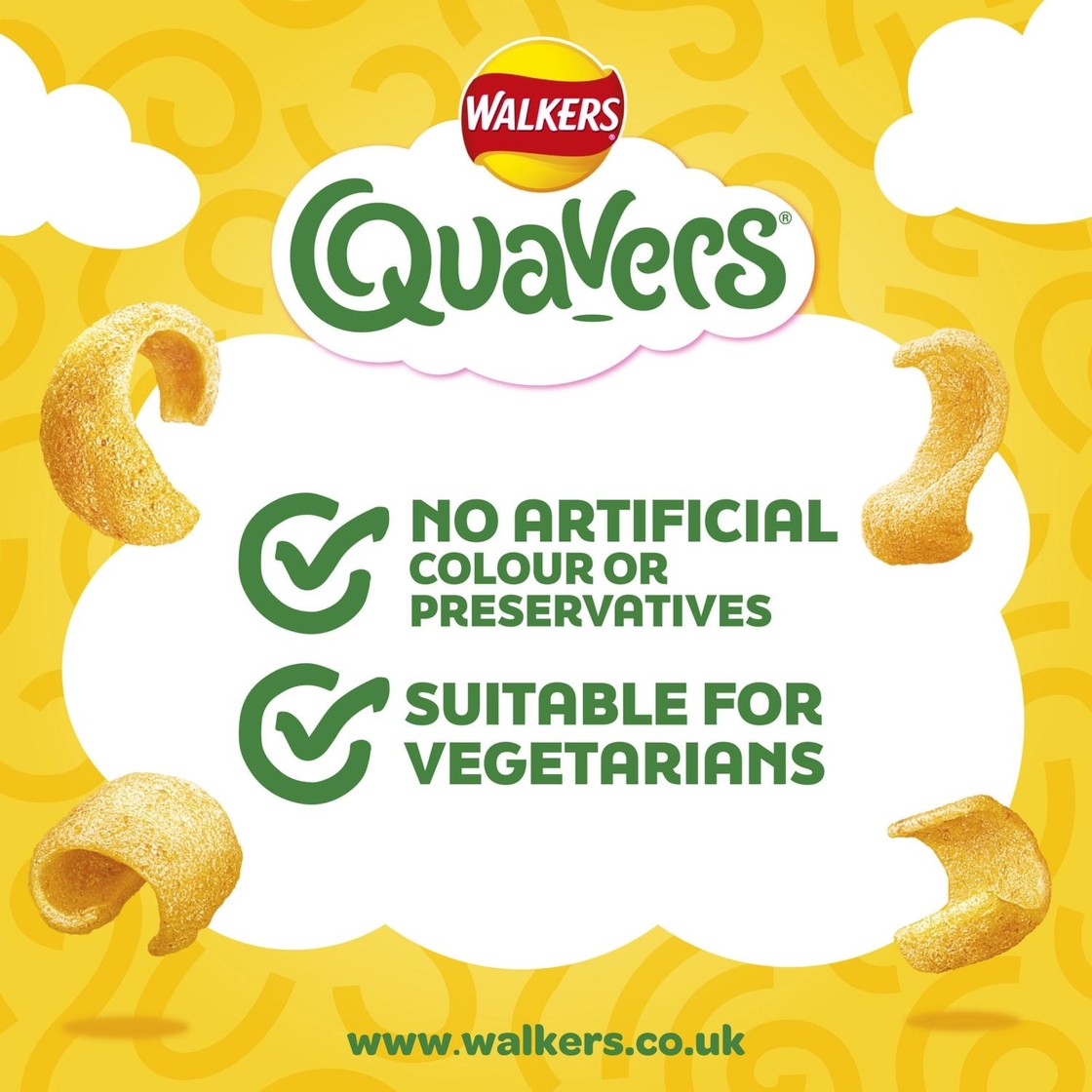 Walkers Quavers Cheese Multipack Snacks Crisps - Morrisons Online ...