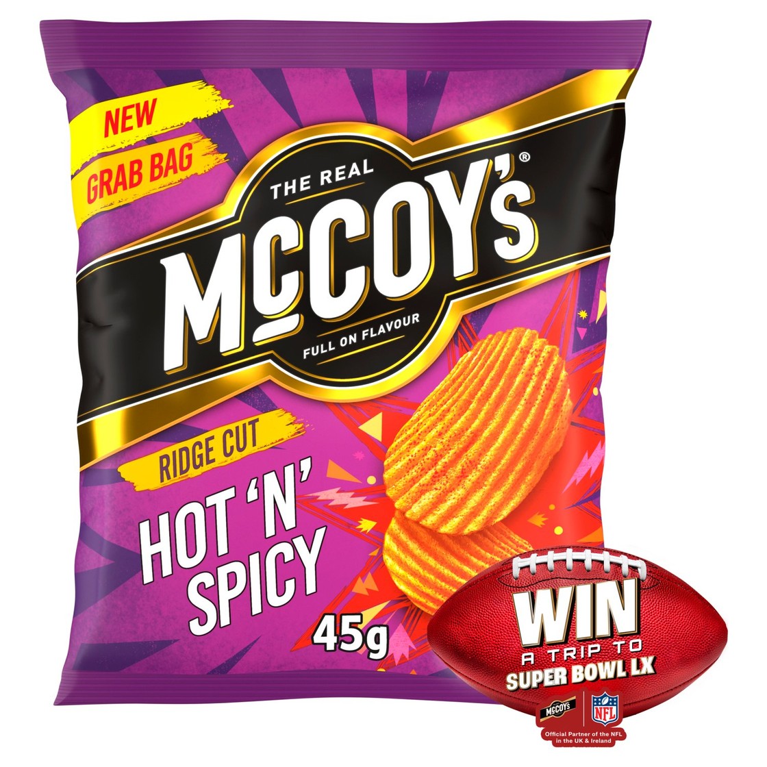 McCoy's Hot 'N' Spicy Crisps 45g - Morrisons Online Groceries & Offers