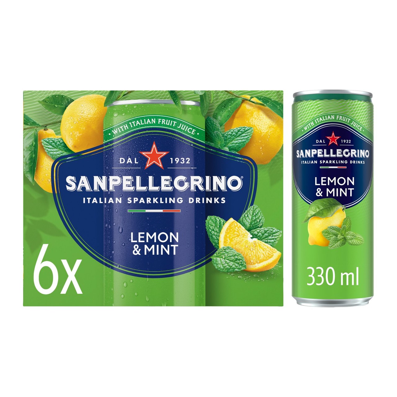 San Pellegrino Lemon & Mint 6x330ml - Morrisons Online Groceries & Offers
