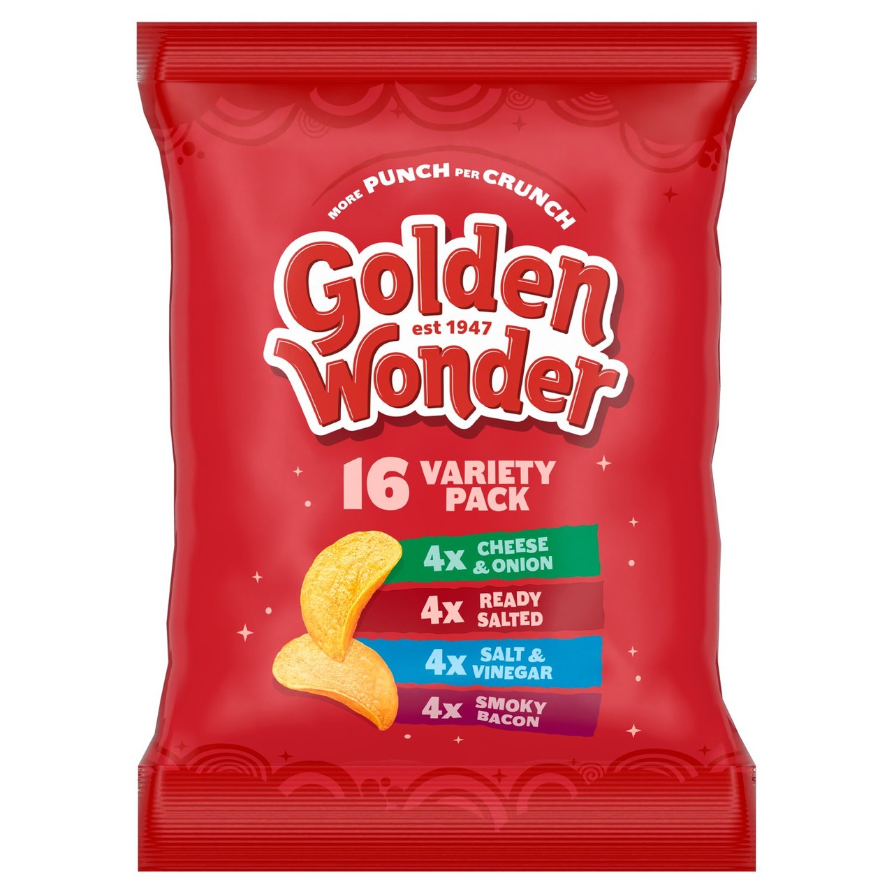 Golden Wonder Crisps Variety Pack 16 x 25g - Morrisons Online Groceries ...