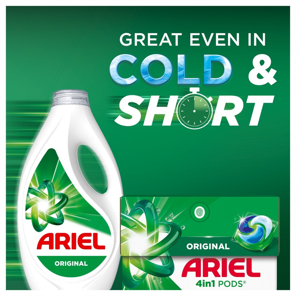 Ariel Original All -In -One Pods Washing Liquid Capsules 50 Washes ...