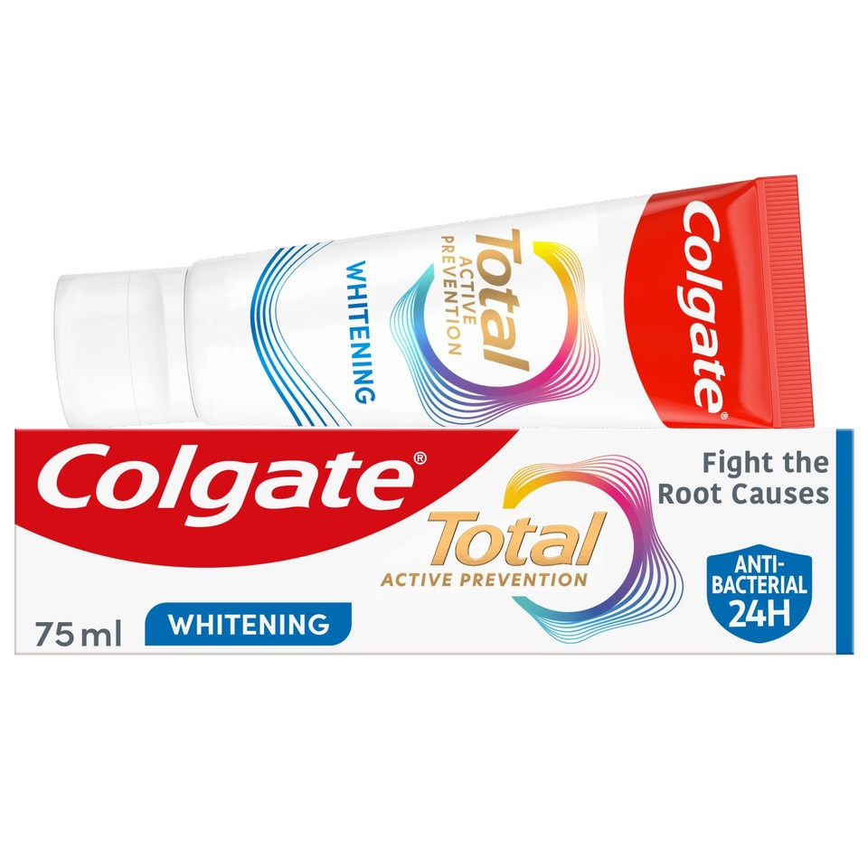 Colgate Total Active Prevention Teeth Whitening Toothpaste 75ml ...