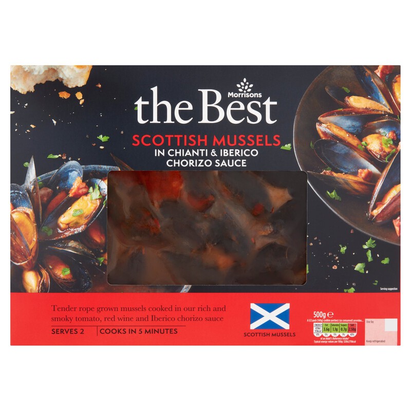 Morrisons The Best Scottish Mussels in Chianti & Iberico Chorizo Sauce ...