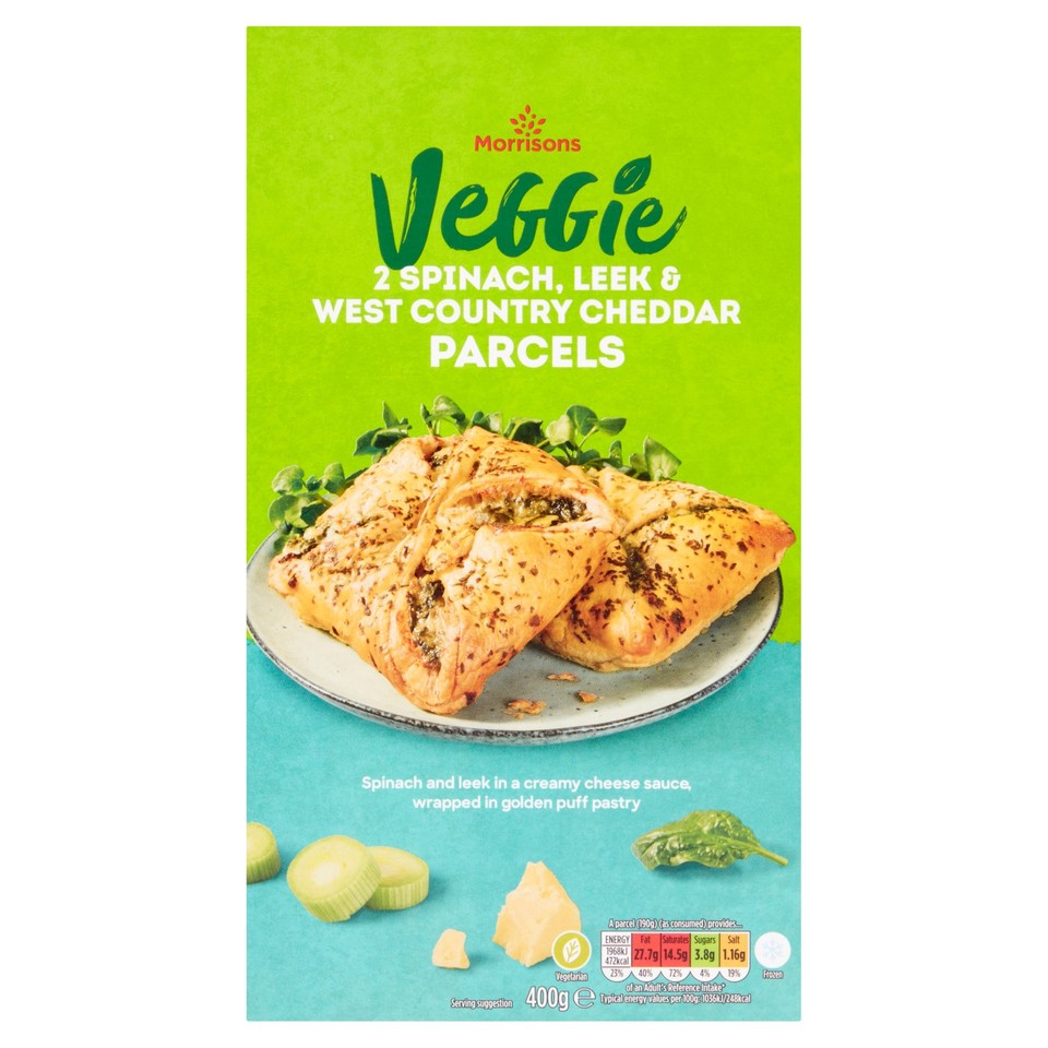 Morrisons 2 Spinach, Leek & West Country Cheddar Parcels - Morrisons ...