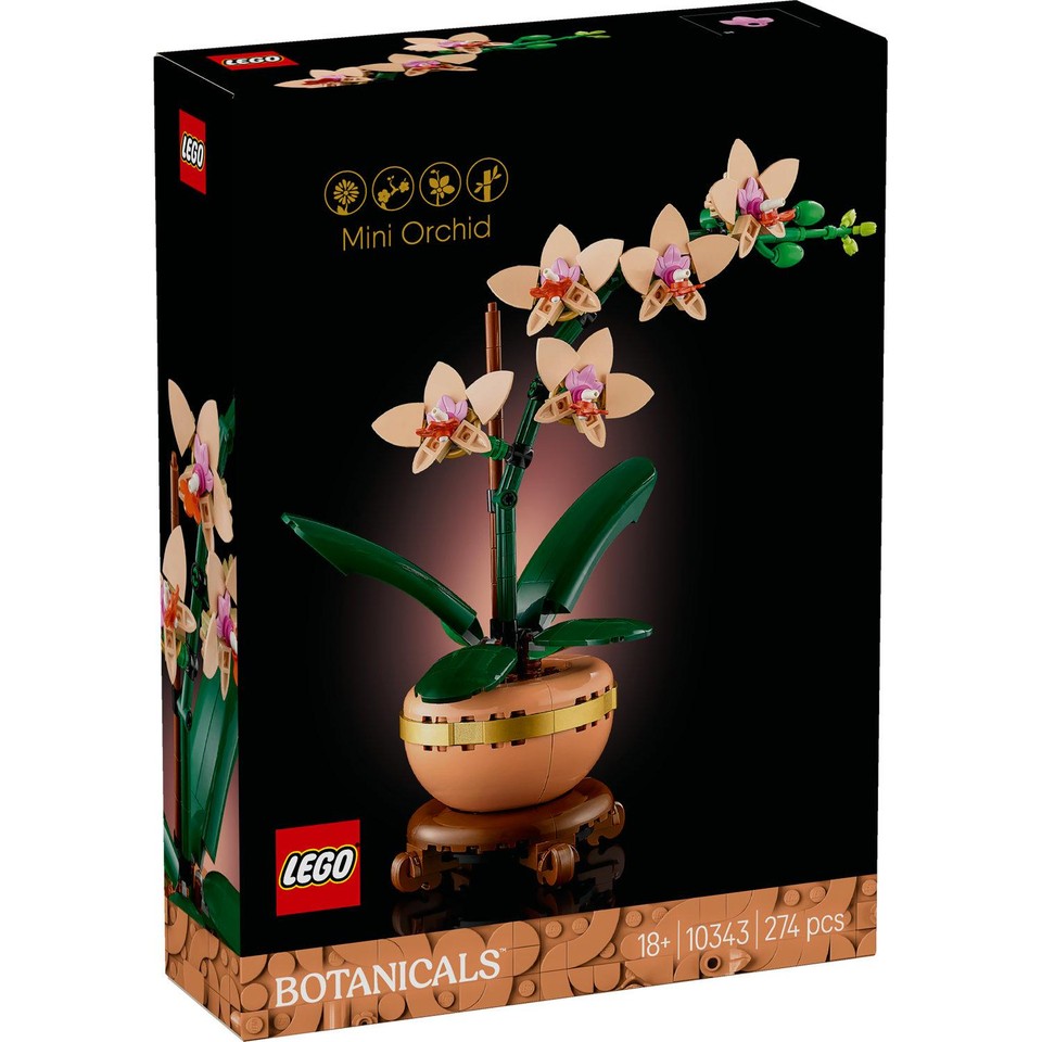LEGO Botanicals Mini Orchid Faux Plant Set 10343 - Morrisons Online ...