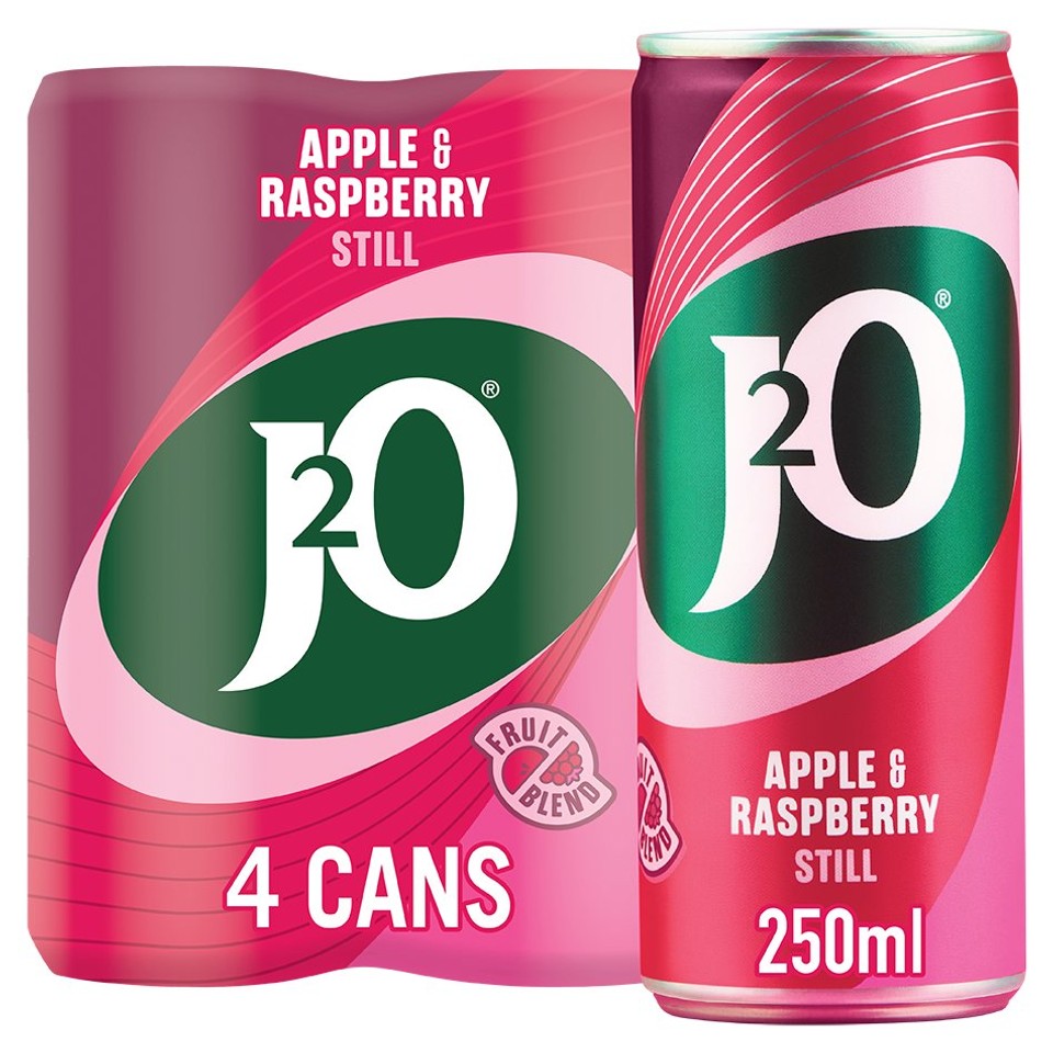 J2O Apple & Raspberry 4 Cans - Morrisons Online Groceries & Offers