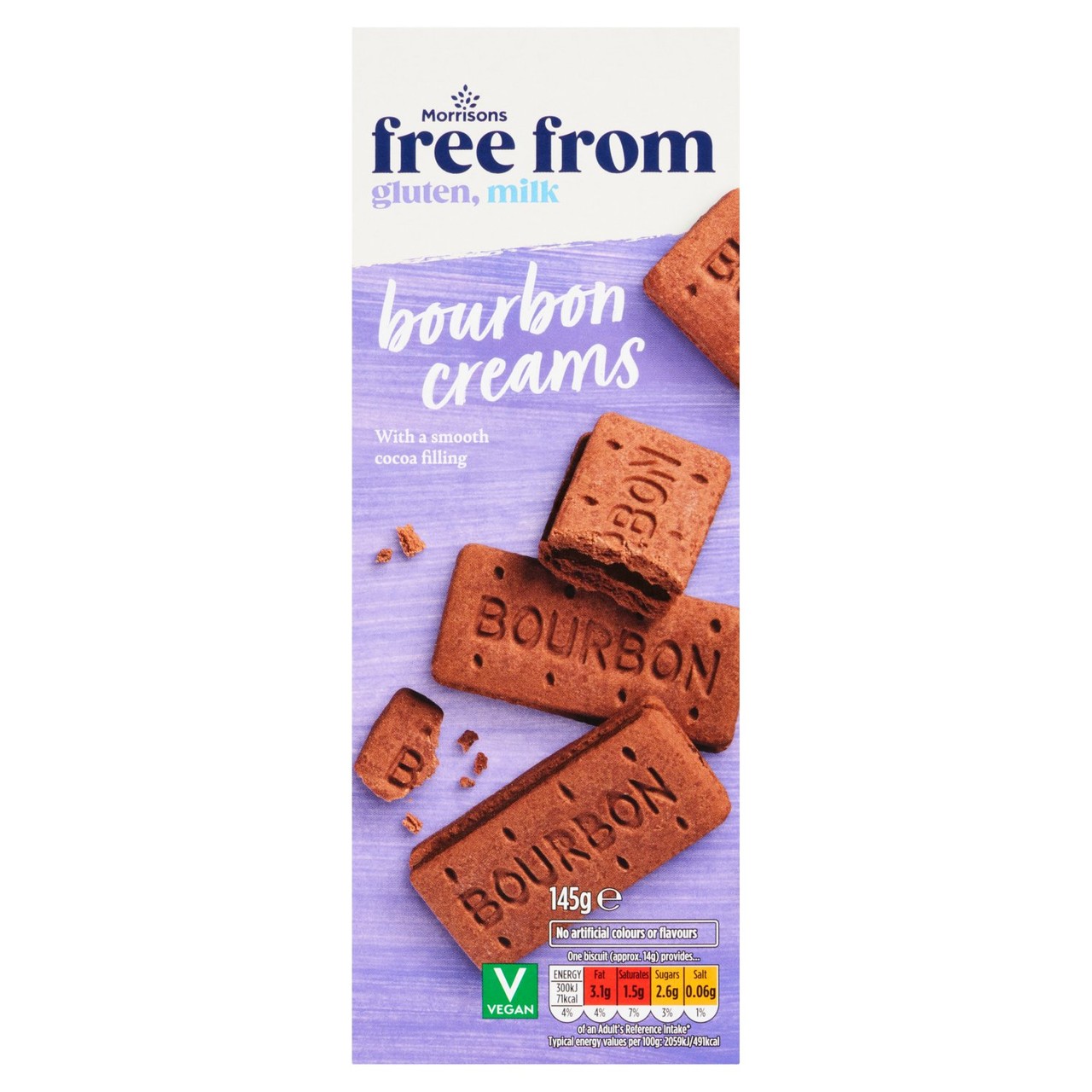 Morrisons Free From Bourbon Biscuits - Morrisons Online Groceries & Offers