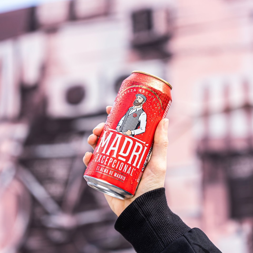 Madri Excepcional Lager Beer Cans 15x440ml - Morrisons Online Groceries ...