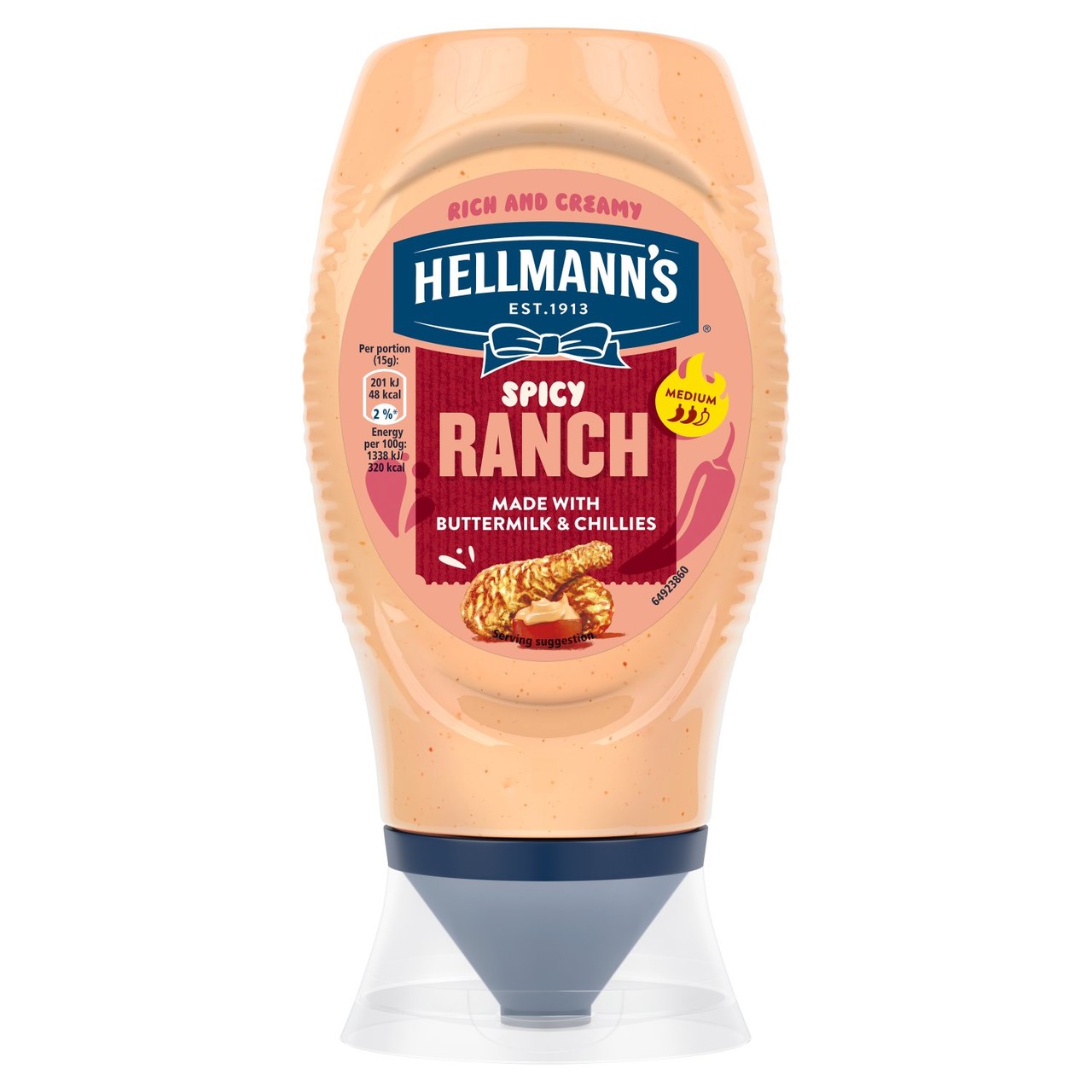 Hellmann's Spicy Ranch Mayonnaise 245g - Morrisons Online Groceries ...