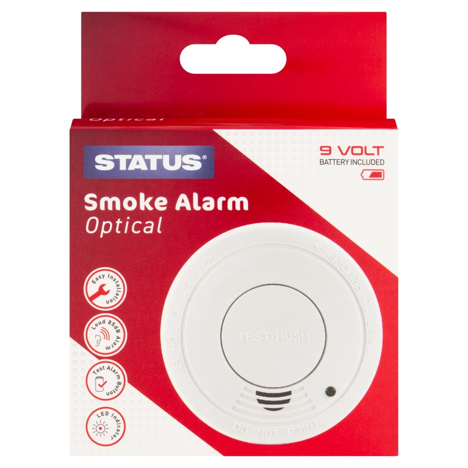 Status Photoelectric Smoke Alarm White - Morrisons Online Groceries ...