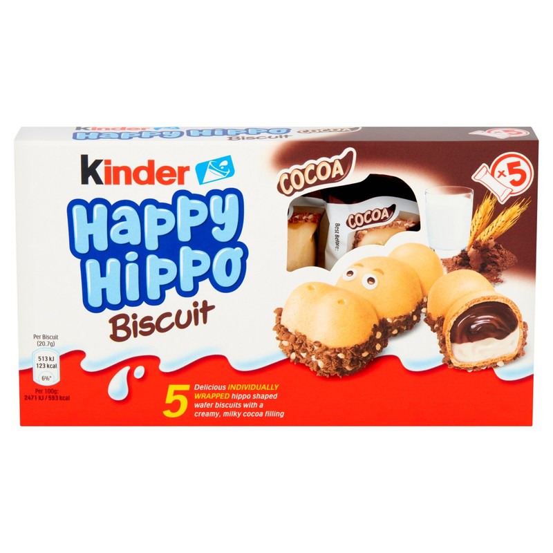 Kinder Happy Hippo Cocoa Cream Biscuits - Morrisons Online Groceries ...