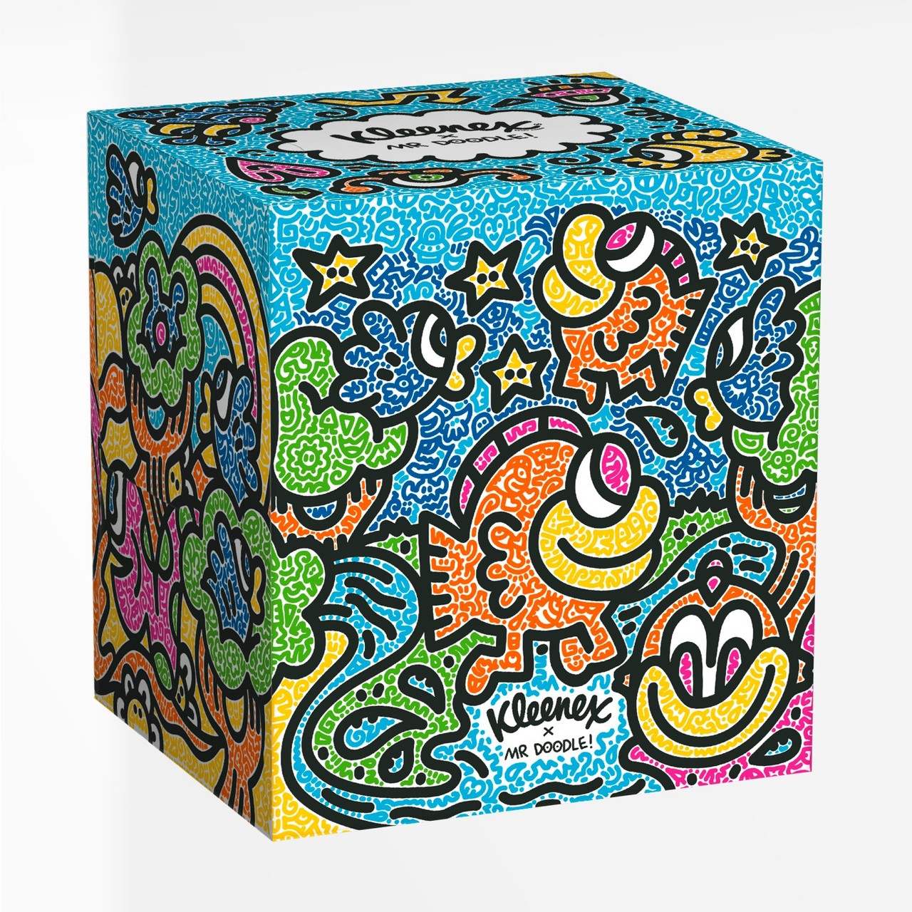 Kleenex Tissues Mr Doodle Design Cube Limited Edition 48 Tissues per box - Morrisons Online ...