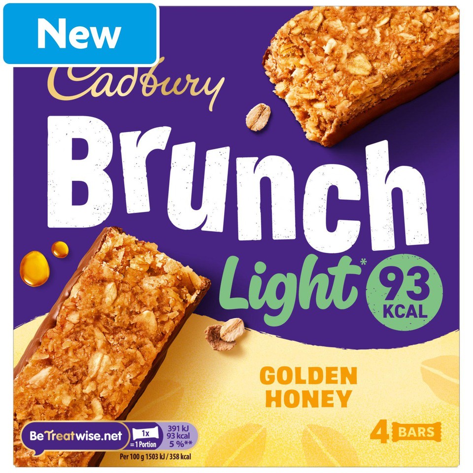 Cadbury Brunch Light Oat & Honey Cereal Bars 4x26g - Morrisons Online ...